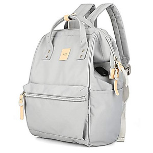 himawari Laptop Backpack for Women&Men Travel Backpack With USB Charging Port Large Business Bag Water Resistant College Bag Computer Bag Doctor Bag(1881-Grey)