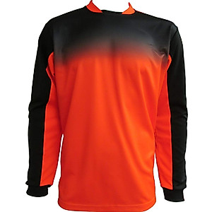 Vizari Vallejo Goalkeeper Jersey for Adults | 100% Polyester Adults Soccer Goalie Jersey for Exceptional Performance | Two Tone Mens Soccer Goalie Jersey with Padded Elbows for Safety Orange/Black