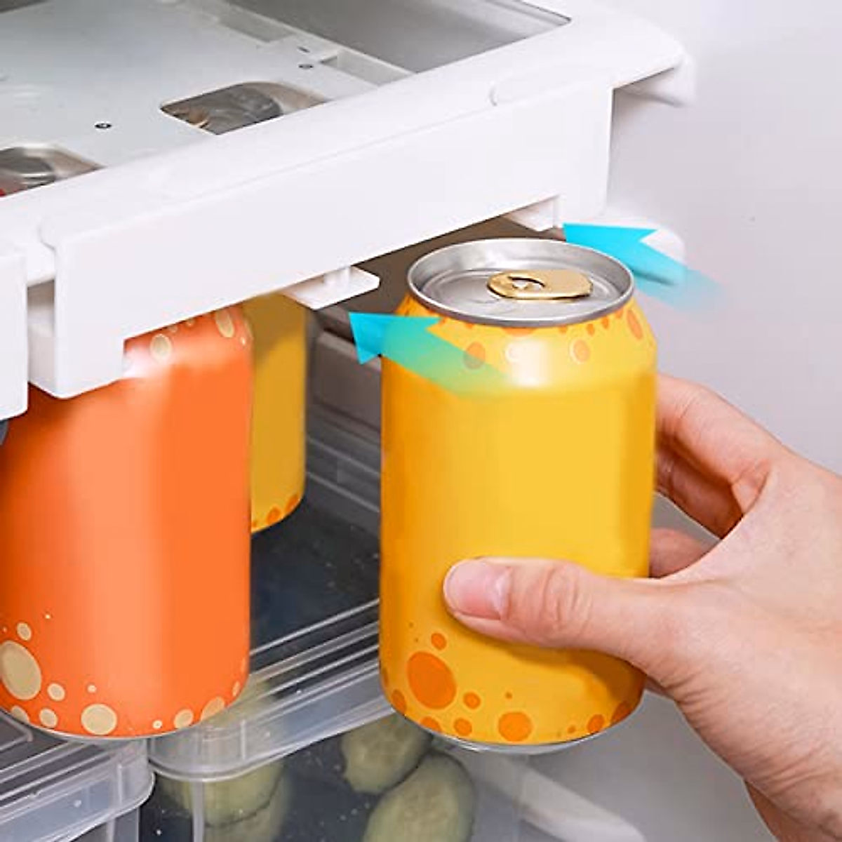 TwhqxjCN Kitchen Fridge Storage Rack Convenient for Canned Drinks Beer Can Container Refrigerator Beverages Holder