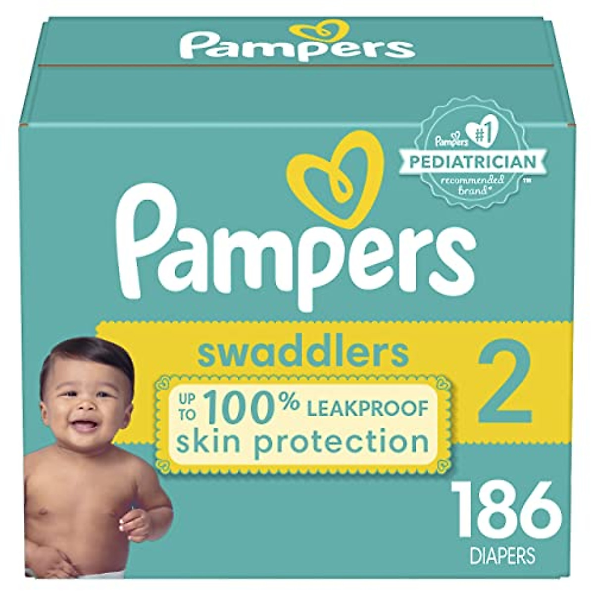 Pampers Baby Diapers and Wipes Starter Kit, Swaddlers Disposable Baby Diapers Sizes 1 (198 Count) & (186 Count) with Sensitive Water-Based Baby Wipes, 12 Pop-Top and Refill Combo Packs, 864 Count