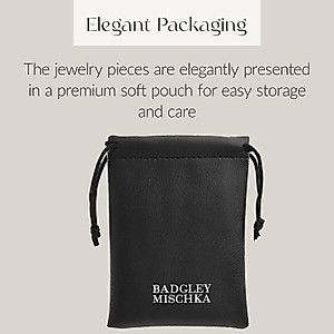 Badgley Mischka Antiqued Finish Round Champagne Rhinestone Clip On Earrings for Women