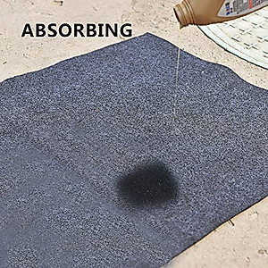 Under The Grill Mat, (36 x 48 inches) ，BBQ Grilling Gear Gas Electric Grill – Use This Absorbent Grill Pad Floor Mat to Protect Decks Patios from Grease Splatter and Other Messes