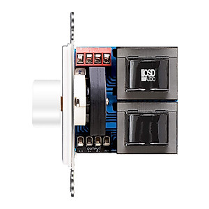 OSD 100W in Wall Volume Control Impedance Matching for Home Speakers, Rotary Knob White SVC100