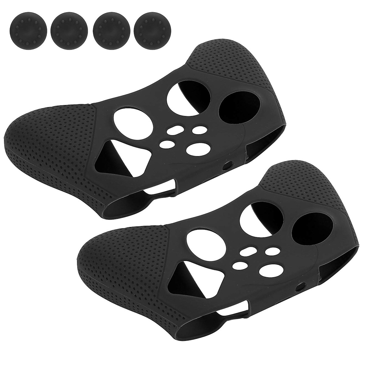 Game Handle Case, Silicone Skin Silicone Protection Case, Prevent Skidding Easy to Install and Remove Travel Home for Xbox Gamers(Black)