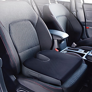 Kolbs Car Seat Cushion Truck Driver Cushion | Wedge Seat Cushion with Cutout for Coccyx Tailbone Pain Relief Cushion | Car Pillow Car Seat Cushion for Car Seat Driver | Stylish Chic Jacquard Cover