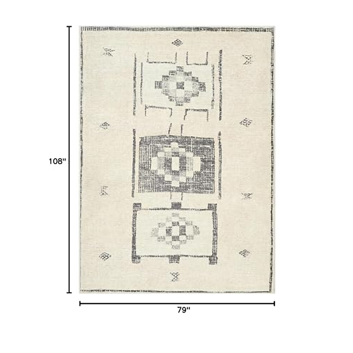 Livabliss x Becki Owens Solana Global Area Rug, 6'7" x 9', Taupe/Cream, (7' x 9')