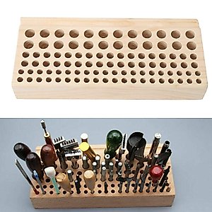 98 Leather Craft Tool Holder Wood Rack PunchHoles Rack Wooden Stamp Storage Holder Organizer Leather DIY Craft Wood Tool Professional Leather Punch Craft Tool Rack for Store Various Tools