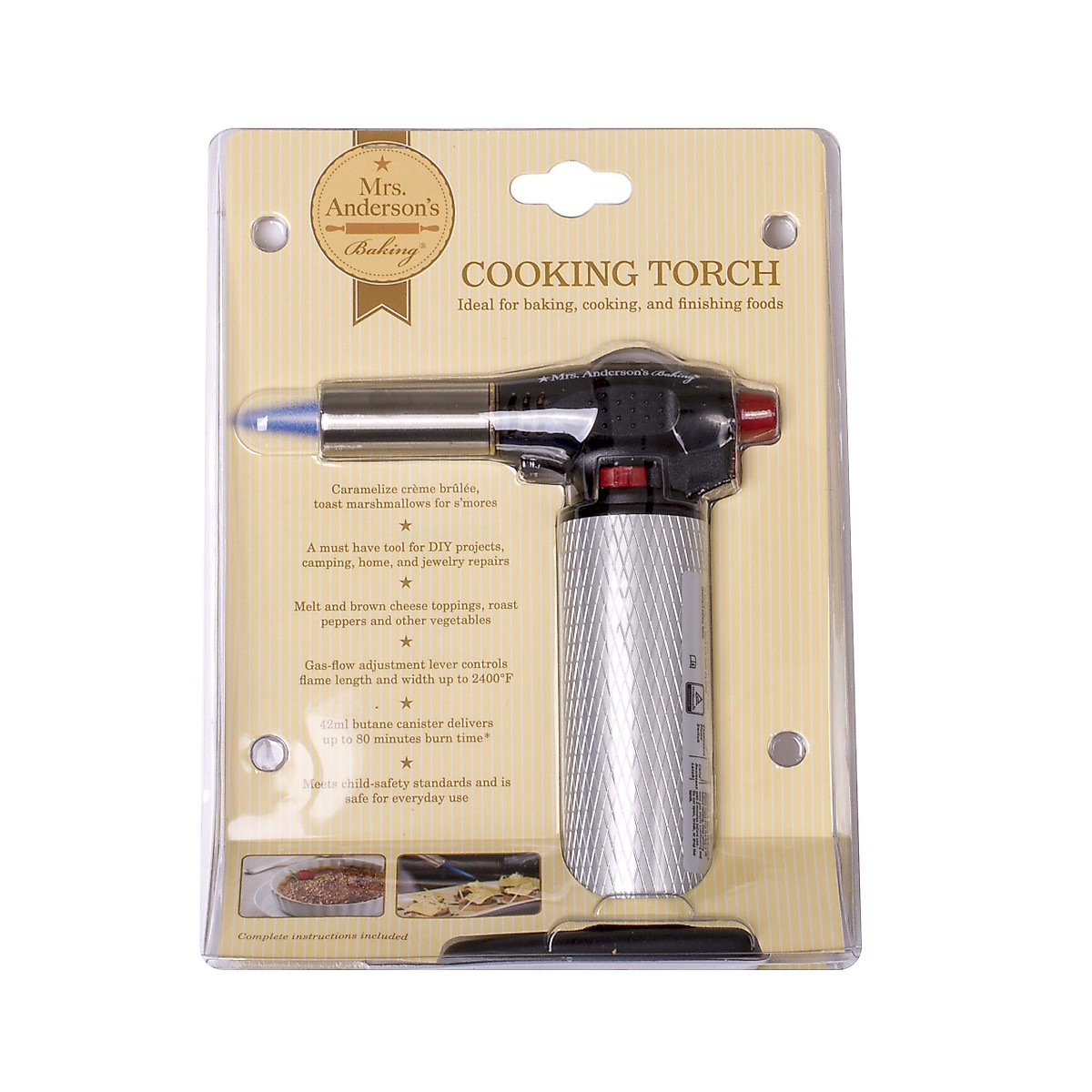 Mrs. Anderson’s Baking Creme Brulee and Cooking Torch, 42ml Capacity