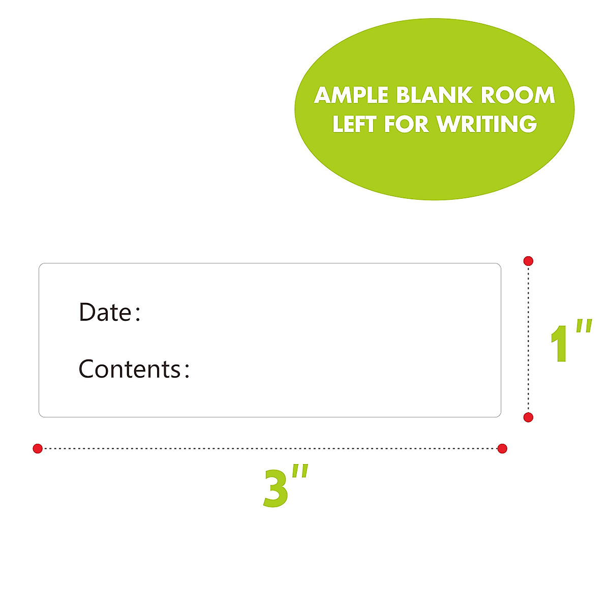 500 Freezer Refrigerator Food Labels Reminder Water Oil Resistant in Roll with Perforation Line,Removable Adhesive