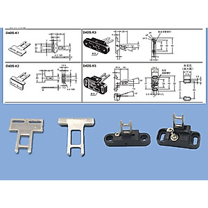 2pcs Safety door key D4DS-K1 D4DS-K2 D4DS-K3 D4DS-K5 latch (D4DS-K5)