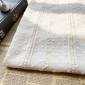XMTXZYM 2 Meter Embroidery Jacquard Chiffon Tulle Fabric DIY Home Decoration Materials
