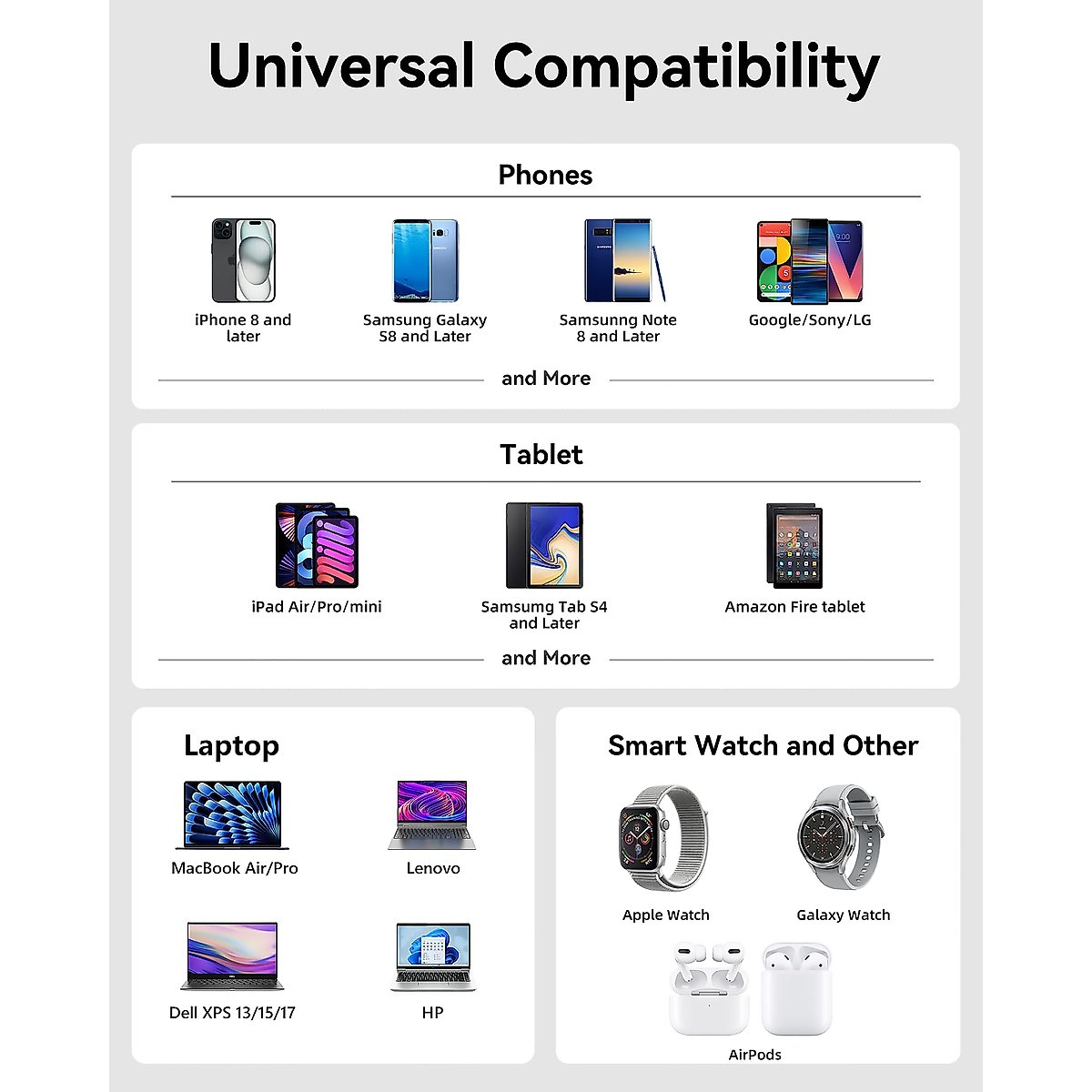MOKiN 67W USB C Charger Block, GaN+ DP 3.0 USB C Fast Charging with Foldable Plug for MacBook Air, iPad Pro, iPhone 15 14 13 12 Pro/Plus/Pro Max, Galaxy S23, Apple Watch.