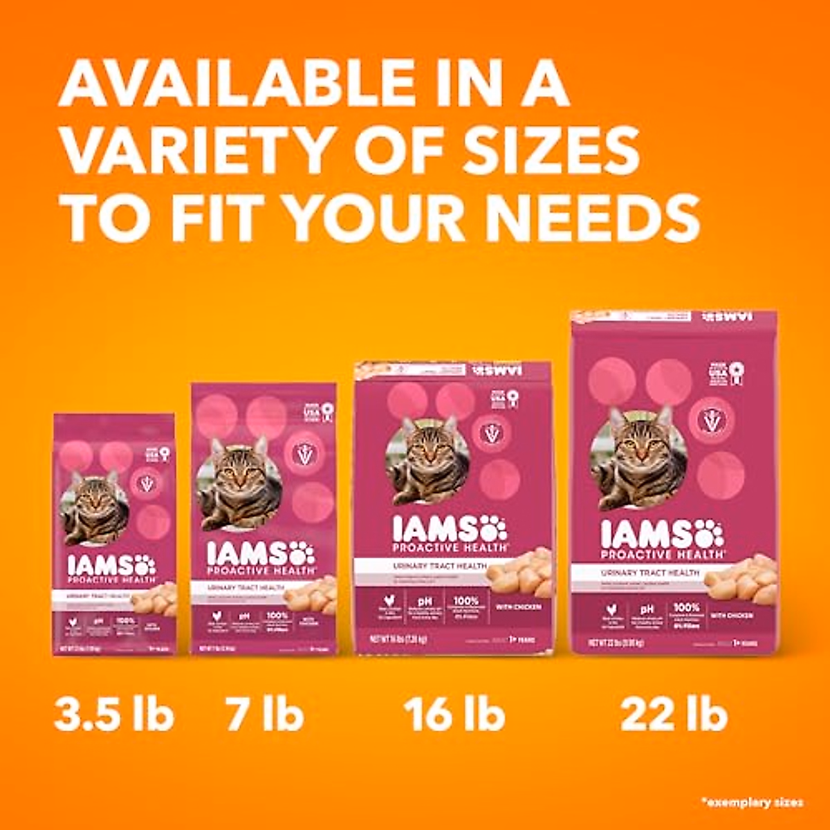 IAMS Proactive Health Adult Urinary Tract Healthy Dry Cat Food with Chicken, 22 lb. Bag