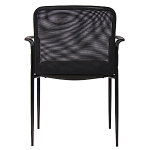 Boss Office Products Stackable Mesh Guest Chair in Black
