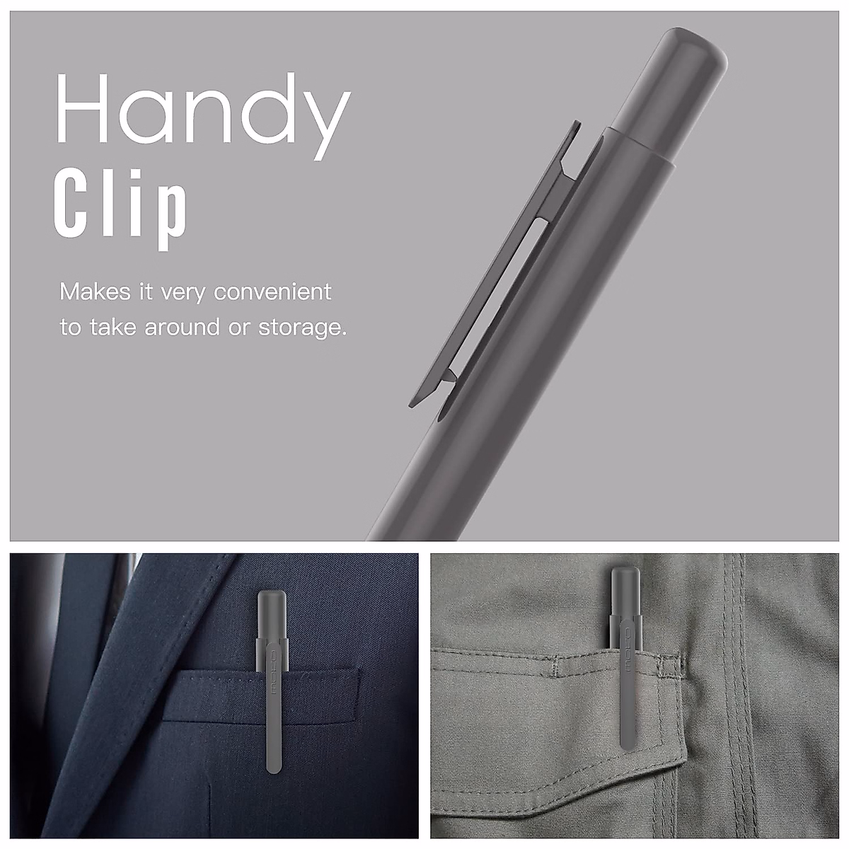 MoKo Holder Case for Apple Pencil 1st Generation, Retractable Apple Pencil 1st Case Protective iPad Pencil Sleeve Skin Cover with Clip - Dark Gray