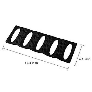 Webake Fridge Organizer Can Organizer for Pantry Organization and Storage, 2 Pack Silicone Beer Bottle Rack for Kitchen Refrigerator Cabinet Countertop, Stackable Soda Can Holder Space Saver (Black)