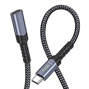 USB C Extension Cable, OKRAY 3FT USB-C Male to USB-C Female Extender Cord 100W Fast Charging 10Gbps Transfer Type C Thunderbolt 3 Extender Adapter Compatible Mag-safe Mac-book Pro/Air,Switch,USB C Hub