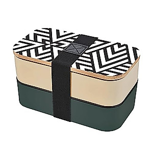 Printidea Adult Lunch Box, Bento Box, With Cutlery Set Of 3, 2 Compartments, Rectangular, Lunch Box For Adults