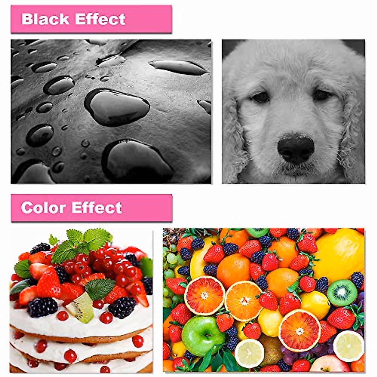 Remanufactured Ink Cartridge 303XL Replacement for HP 303 for HP303 XL 303 Ink Cartridges for HP Envy 6220 6222 6230 6234 6252 6255 6258 7120 7130 7132 7822 7830 7855 Printers 1 Black 1 Color