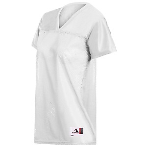 Augusta Sportswear Women's Standard Junior Fit Replica Football Tee, White, Small