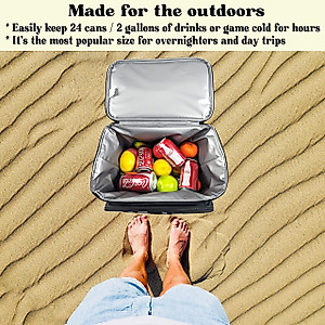 Beemojo Insulated Cooler Bag Bluetooth Speakers 24 cans 2 gallons Food Drinks | Rechargeable Battery Supports iOS & Android | Leakproof Foldable Travel Camping Hiking