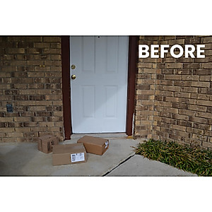 KRICKS PARCEL DROP BOX FOLDABLE, WEATHER RESISTANT FABRIC, HIDE PACKAGES, BROWN STORAGE BOX DECK PATIO, MAILBOX