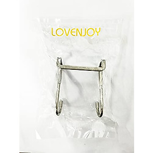 LOVENJOY Over Cabinet Hooks Stainless Steel Metal, Double S Shaped Hangers Rack Holder for Drawer Closet Kitchen, 2 Pcs