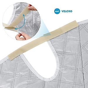 COOLTOP RV Windshield Cover for Class C Ford E450 1997-2020, RV Front Window Cover Motorhome Windshield Sunshade Cover with Mirror Cutouts