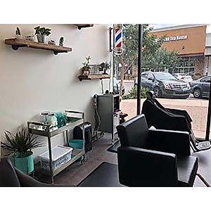 Industrial Black Iron Pipe Shelf Brackets –12 Inch Set of 6, Heavy Duty Rustic Floating Shelf Bracket, Clothing Rack, Coated Finish, Hardware Included