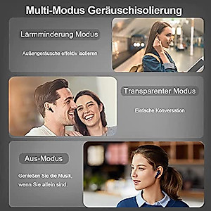 GAOMU G11 True Wireless Earbuds, TWS Bluetooth Headphones Stereo Sound Earphones, 30H Playtime Wireless Charging Case, Sweat Proof IPX7 Dual Bluetooth 5.0 Headset with Built-in Mic for Sports