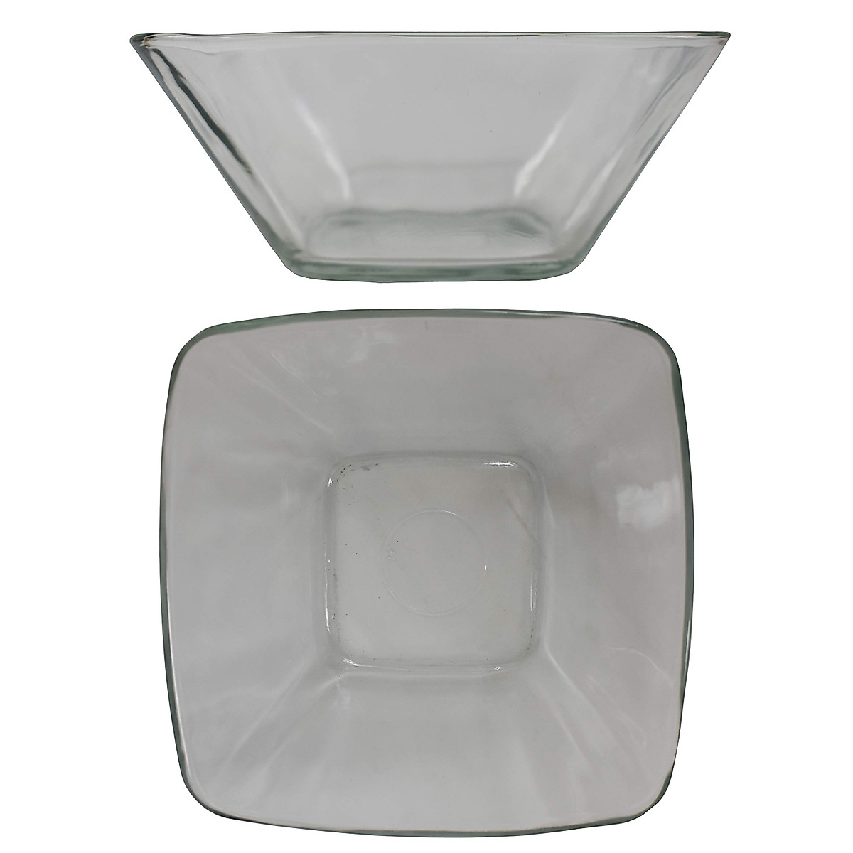 Set of 2 Epure Elegant Glass Bowls 8.125" x 8.125" x 3.125" Beautiful 63 OZ Bowls - Thick Quality Glass - An Elegant Glass Bowl Set Perfect for any Occasion! (2)