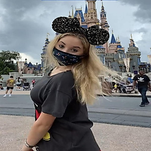 KARETT Mouse Ears Bow Headbands, Sparkle Mouse Ears Headband Glitter Hair Band for Party Princess Decoration Cosplay Costume