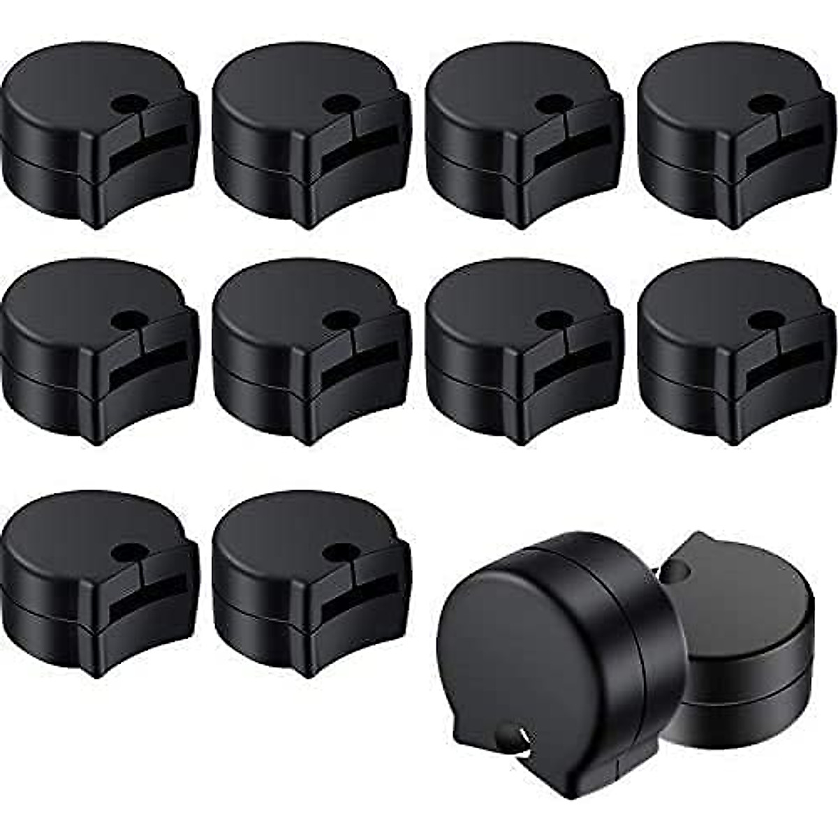 Patelai 12 Pack Rubber Clarinet Thumb Rest Cushion Protector Fit for Most Clarinet, Black