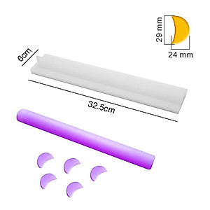 Crescent Moon Shaped Long Tube Silicone Soap Mold Moonlight Sonata Column Chocolate Candy Mold for Mousse Cake Baking Handmade Candle Mold Embed Soap Making Supplies