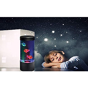 Lightahead LED Mini Desktop Fantasy Fish Lamp with Color Changing Light Effects. A Sensory Synthetic Fish Tank Aquarium Mood Lamp. Excellent Gift