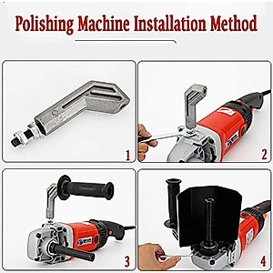Lolicute Burnishing Polishing Machine,Polisher Handheld Sander with 2 Polishing Wheels