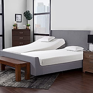 Homhougo 8-Inch Mattress Twin XL, Dual Layers Memory Foam Mattress, Convoluted Foam Mattress for Adjustable Bed Frame,CertiPUR-US Certified, Medium-Firm