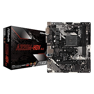 ASRock AMD Ryzen AM4 Compatible with A320 Chip MicroATX Motherboard A320M-HDV R4.0