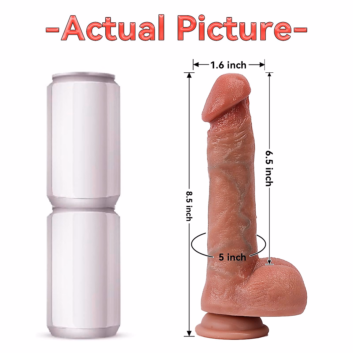 8.5" Realistic Thrusting Vibrating Dildo Vibrator, Silicone Heated G Spot Dildo with 7 Thrusts 10 Vibration, Suction Cup Dildo with Remote Control for Clit Anal Play, Adult Sex Toys for Women Men