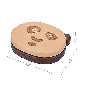 AhfuLife Baby Tooth Keepsake Fairy Box Holder with Lanugo Bottle, Wooden Panda Shape Keepsake Box for First Lost Teeth, Cute Tooth Storage Holder, Baby Shower Gifts for Newborn, Boys, Girls