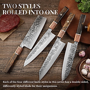 XCHIEF PRO 8'' Japan Kiritsuke Chef Knife - Sharp Kitchen Knife for Meat Cutting, Japanese High-Carbon Steel Cooking Knife, Vegetable Knife, Gift for Mom or Dad, Kitchen Gadgets with Premium Gift Box