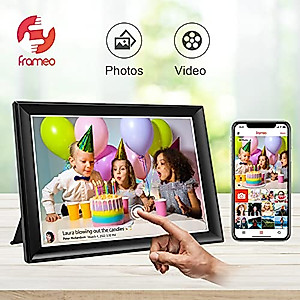 FRAMEO 10.5 Inch Smart WiFi Digital Photo Frame 1920x1280 FHD IPS LCD Touch Screen, Auto-Rotate, 32GB Storage, Support SD Card & USB Drive, Share Moments Instantly via Frameo App from Anywhere