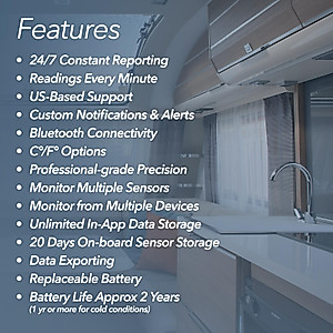 SensorPush HT1 Wireless Thermometer/Hygrometer for iPhone/Android. USA Developed and Supported Humidity/Temperature/Dewpoint/VPD Monitor/Logger. Indoor/Outdoor Smart Sensor with Alerts