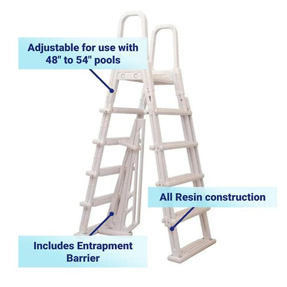 Blue Torrent A-Frame Flip Up Pool Ladder for Above Ground Pools