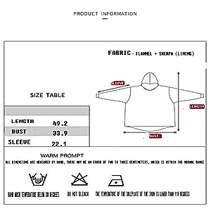 GIVDDAE Oversized Wearable Blanket Hoodie Wearable Blanket Sweatshirt for Women and Men Purple