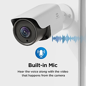 GWSECU 4K 16 Channel PoE Home Security Camera System, 4K/8MP Video Surveillance NVR with 4TB HDD, 16PCs 5MP 2.8mm 110° Wide Angle Person Detection IP Bullet Cameras Business 24/7 Recording