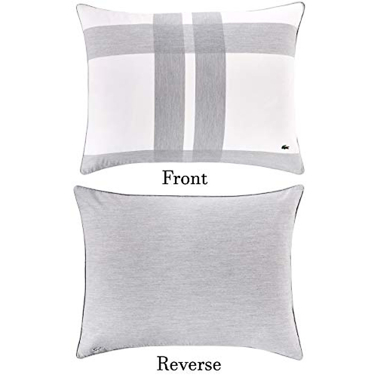 Lacoste Baseline Comforter Set, Full/Queen, Micro Chip/White