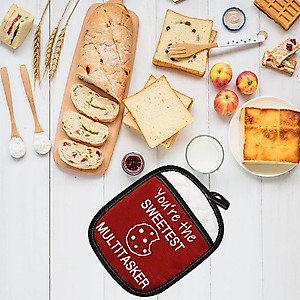 Teacher Appreciation Gift You’re The Sweet Multitasker Pot Holder Teacher Gift (Sweet Multitasker Red)