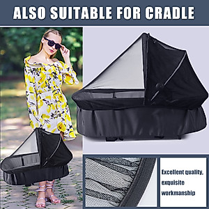 Baby Mosquito Net for Infant Car Seats,Infant Stroller and Bassinets, Carrier,Breathable with Elastic Netting for Easy Fitting, Portable Durable & Long Lasting Infant Insect Shield Netting (Black
