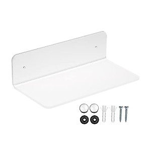 PATIKIL 7.87 x 3.94 Inch Acrylic Floating Shelf, Floating Wall Mounted Shelves for Bathroom Wall Decoration, Transparent